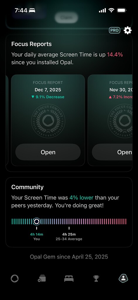 Difference in Opal screen time vs Community - Feedback 💡 - Opal ...